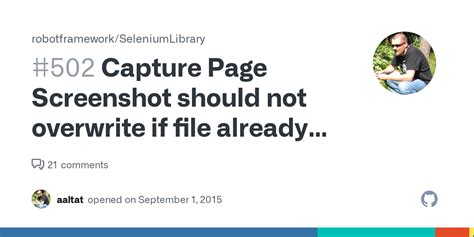 Capture Page Screenshot Should Not Overwrite If File Already Exist