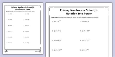 Eighth Grade Raising Numbers In Scientific Notation To A Power
