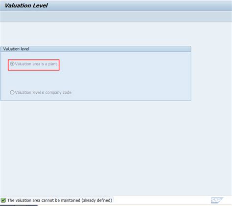 solved error valuation area not defined while creating sap