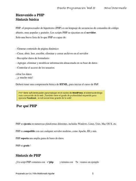 Sintaxis De Php Pdf Php Estructura De Datos De Matriz