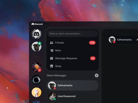 discord ui challenge by artem udovichenko on dribbble