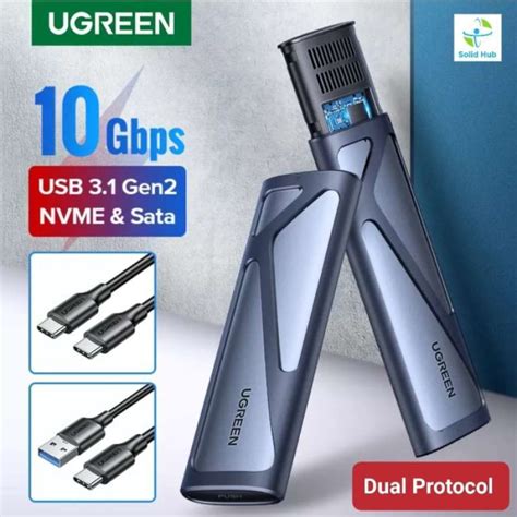 Promo Ssd M2 Case Nvme Sata Dual Protocol Ugreen Enclosure 10gbps Usb