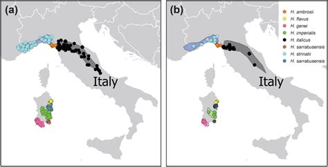 Distribution Range Of European Hydromantes Salamanders Polygons With Download Scientific