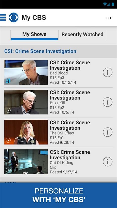 CBS Android Apps On Google Play