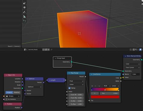 Using Geometry Of Second Object For Texture Fac Value Materials And
