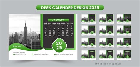새로운 데스크 캘린더 템플릿 2025 오피스 캘린더 디자인 2025 미니멀리즘 데스크 칼린더 2025 프리미엄 벡터