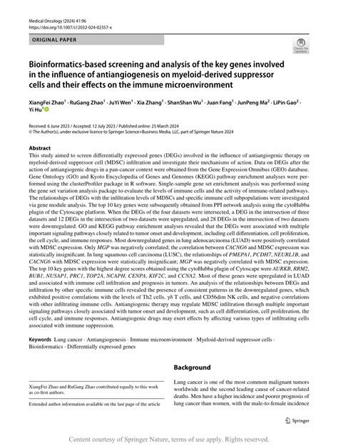 Bioinformatics Based Screening And Analysis Of The Key Genes Involved