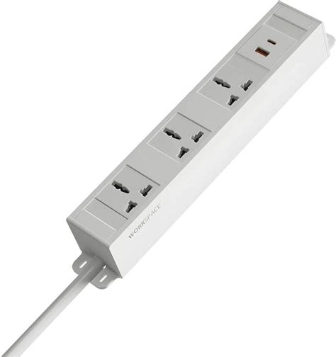 Workspace Interlink 3 Way Extended Power Socket With Superior Surge