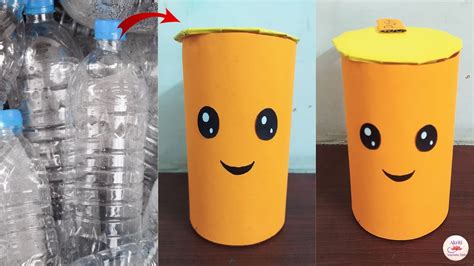 How To Make Trash Bin From Plastic Bottlediy Handmade Trash Binpaper