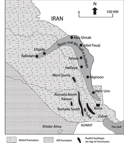 Facies Map Of The Mishrif Formation Showing The Basin Margin Rudist Download Scientific Diagram