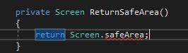 Unity Not Allowing Me To Use Screen SafeArea Stack Overflow