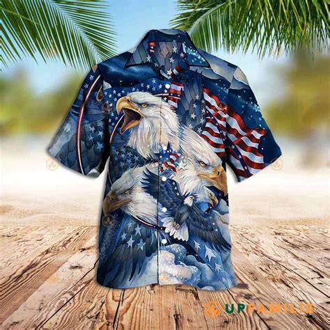 American Flag American Flag White Aloha Cool Hawaiian Shirt Aopprinter