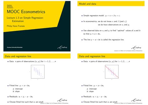 Regresión Simple en Econometría Estimación y Mínimos Cuadrados