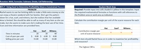 function max formulas subtract divide cell referencing