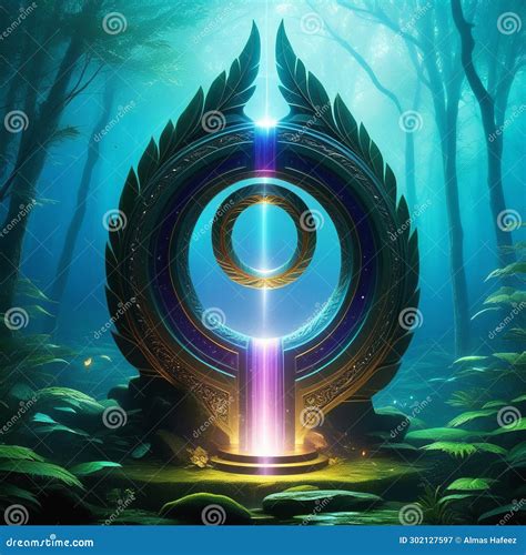 Mythical Mysterious Wonderful Fictional Illustration 3d Rendered Generative Ai Stock