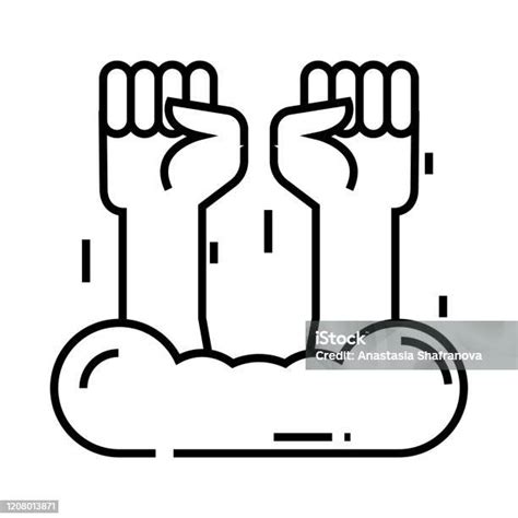 구름 전력선 아이콘 개념 기호 윤곽선 벡터 그림 선형 기호 개체 그룹에 대한 스톡 벡터 아트 및 기타 이미지 개체 그룹