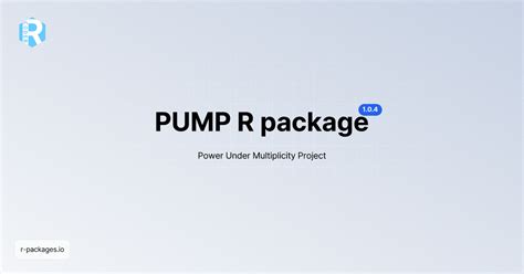Pump R Package Documentation R Packages