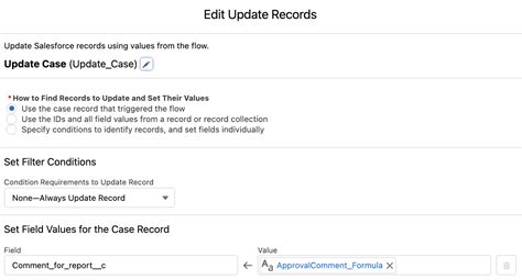 using flow to save approval information to record fields salesforce time