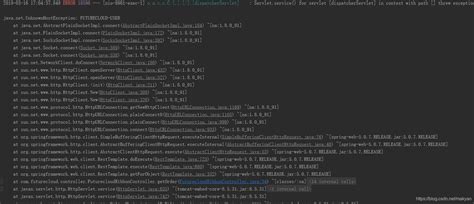 Io Error On Get Request For ““ ； Nested Exception Is Java