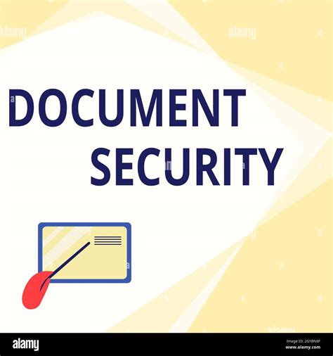 Writing Displaying Text Document Security Business Concept Means In Which Important Documents