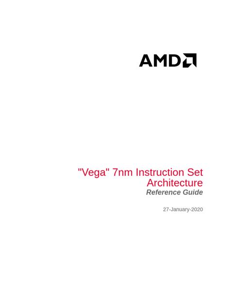 Vega 7nm Shader Isa Pdf Central Processing Unit Graphics
