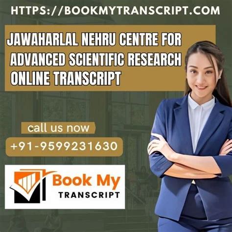 Jawaharlal Nehru Centre For Advanced Scientific Research Transcript Online In Ghaziabad Id