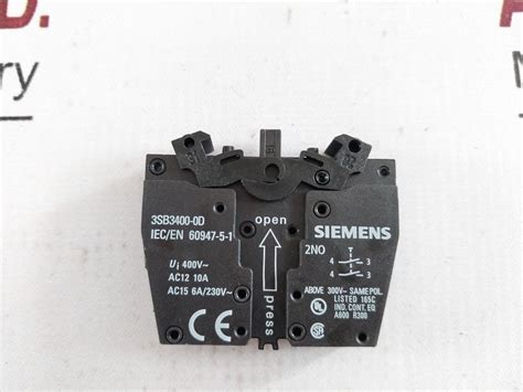 Siemens 3sb3400 0d Contact Block With Push Button Aeliya Marine