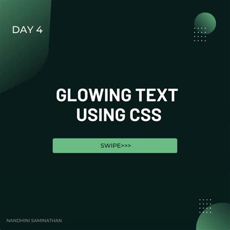 Nandhini Saminathan On Linkedin Csschallenge Glowingtext Webdesign Frontenddevelopment