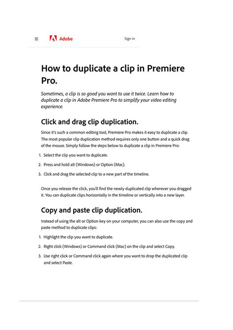 solution how to duplicate a clip in premiere pro easy step by step