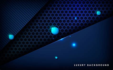 파란색 파도 겹치는 레이어가 있는 어두운 추상적 배경입니다 황금 반짝이 점 요소 장식과 현실적인 차원 직사각형 모양 3d 배경 0명에 대한 스톡 벡터 아트 및 기타 이미지