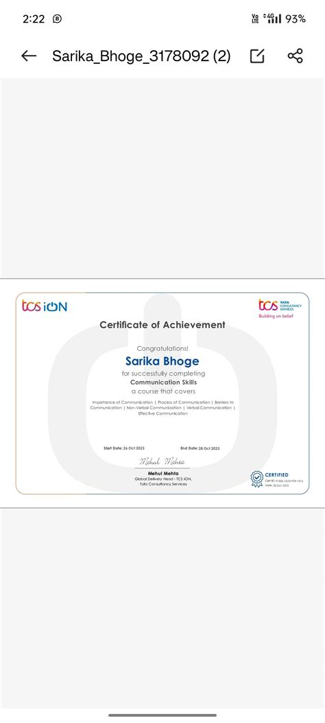 sarika bhoge on linkedin successfully completed communication skill