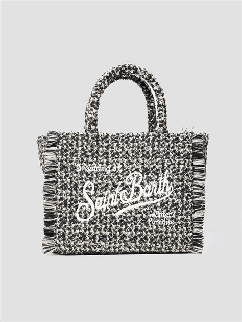 Mc2 Saint Barth Borsa In Lana Motivo Tweed Colette Nero Tryme Shop
