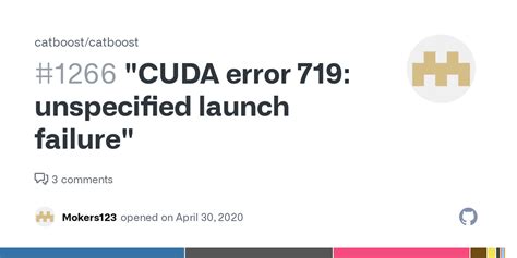 CUDA Error Unspecified Launch Failure Issue Catboost Catboost GitHub
