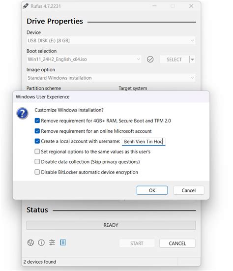 Tạo Usb Cài đặt Windows 11 Bằng Rufus Bypass Các Yêu Cầu Về Tài Khoản