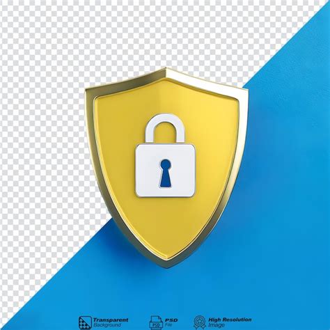 Premium Psd Shield Web Secure Lock Icon Symbol Isolated On