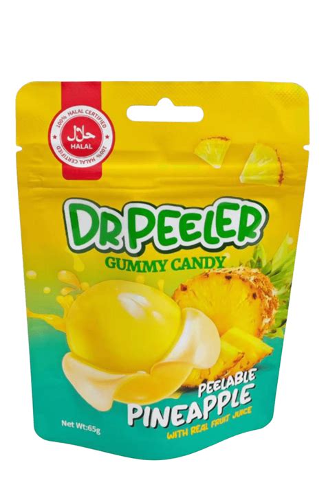 Dr Peeler Pineapple Peelable Gummy Halal 12 X 65g The Sweets Hub