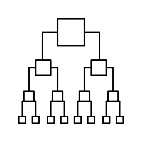 Binary Decision Diagram Line Icon Vector Illustration 19575969 Vector