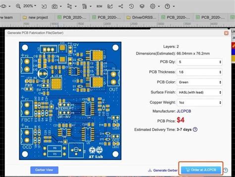 EASYEDA Surface Surface Finish Circuit Board