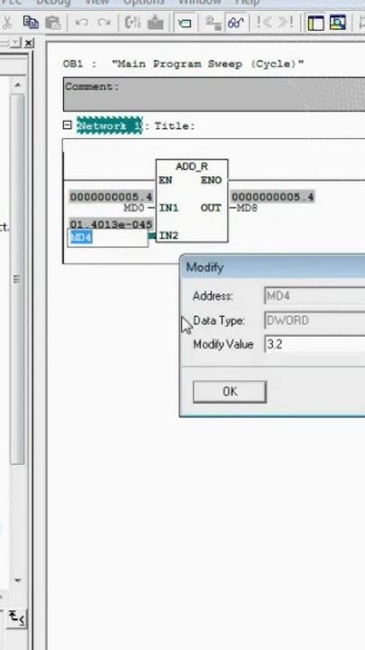 how to use floating point instructions in siemens plc youtube