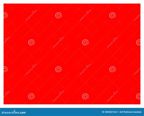 Solid Blank Empty Red Rectangle Screen Abstract With White Outline Border Frame For Broadcast