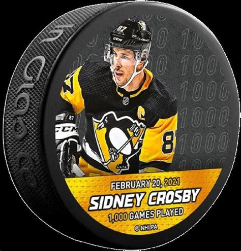 Sidney Crosby Pittsburgh Penguins 1000 Nhl Points And Games Collectors 2