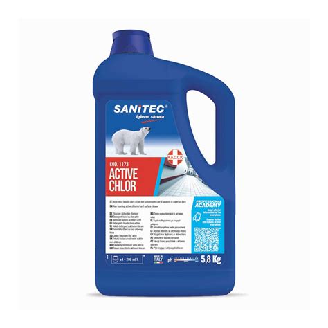ACTIVE CHLOR Detergente Liquido Cloro Attivo Non Schiumogeno Per Il Lavaggio Di Superfici Dure