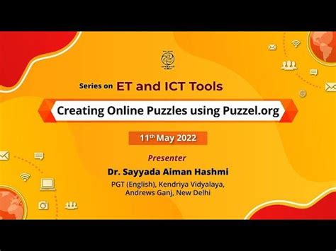 Webinar On Ict Tool Creating Online Puzzles Using Dr S