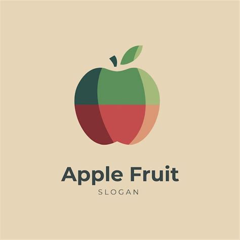 Premium Vector Simple Geometric Logo Apple Minimalist Design