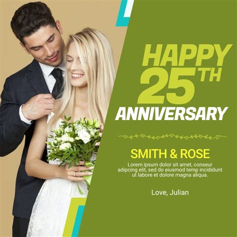 Anniversary Post Templat Postermywall