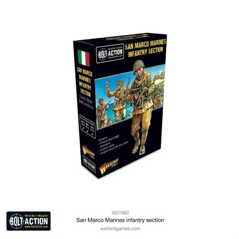 San Marco Marines Infantry Section Bolt Action Ww2 Warlord Games Set Di