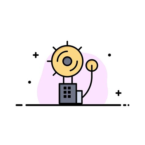 Alarm Alert Bell Fire Intruder Business Logo Template Flat Color 17976566 Vector Art At Vecteezy