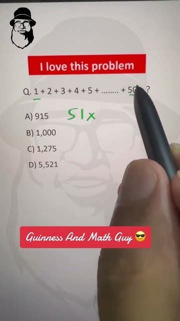 adding consecutive numbers math trick problem algebra mathhack