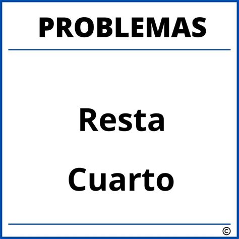 Problemas De Resta Para Cuarto Grado De Primaria Pdf