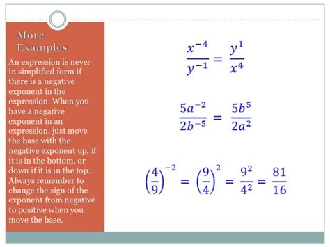 Simplifying Expressions With Negative And Zero Exponents